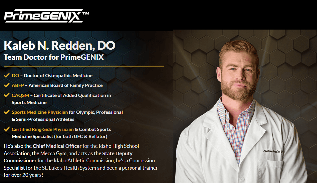 Kaleb N. Redden, DO - Team Doctor for PrimeGENIX